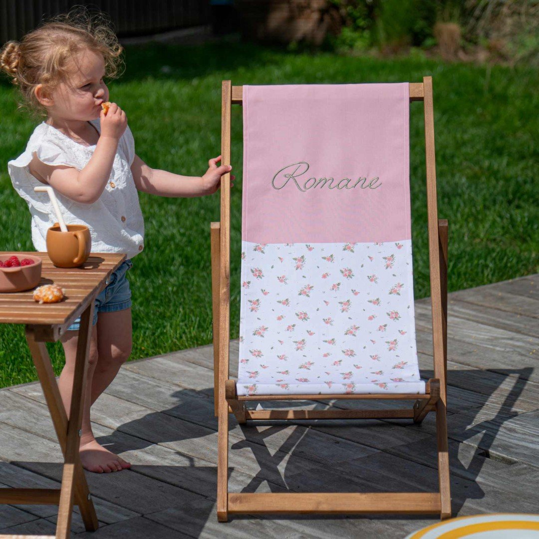 Chilienne pour enfant personnalisée à petites fleurs