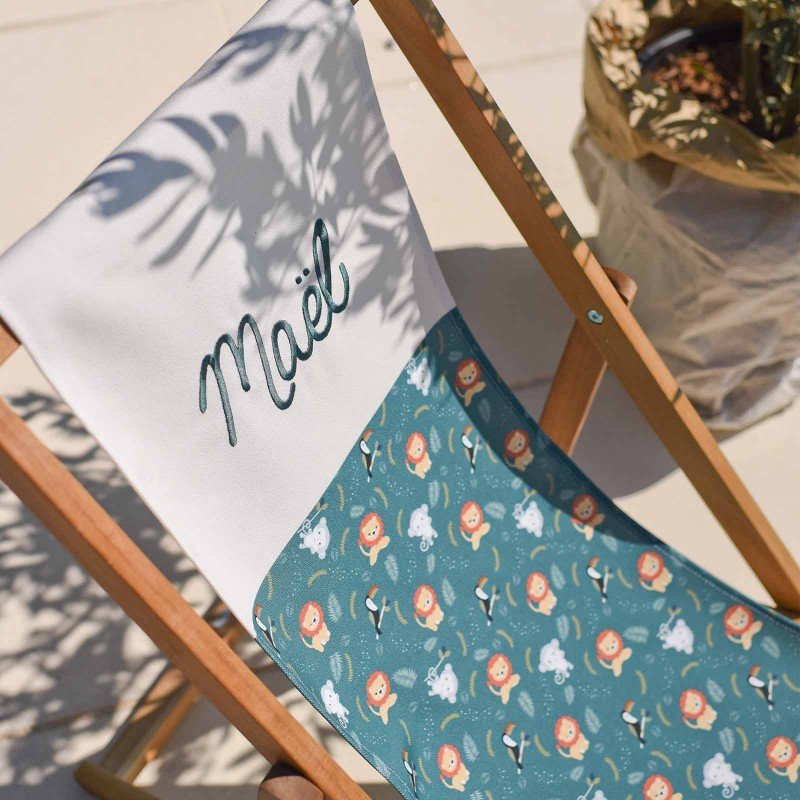 Transat enfant personnalisable motif jungle